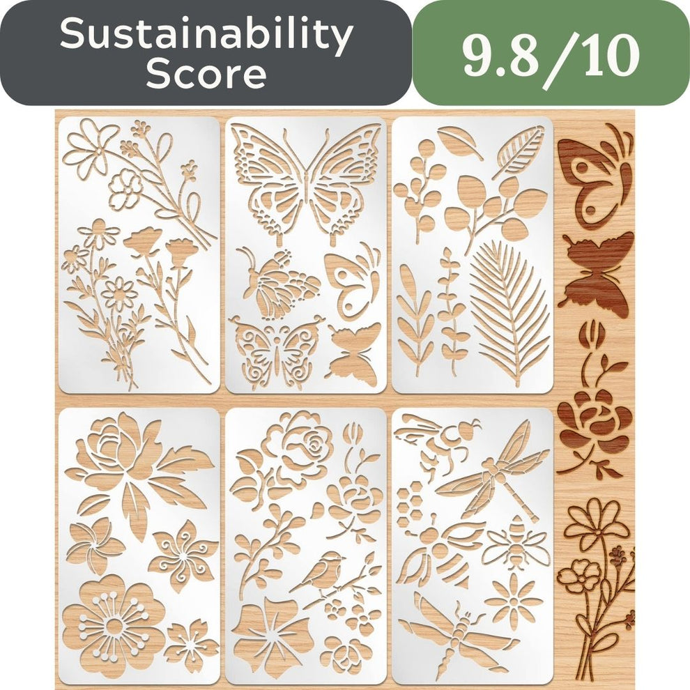 Metal Stencil Templates: Stainless Steel, Pyrography, Wood Burning, 6 ...